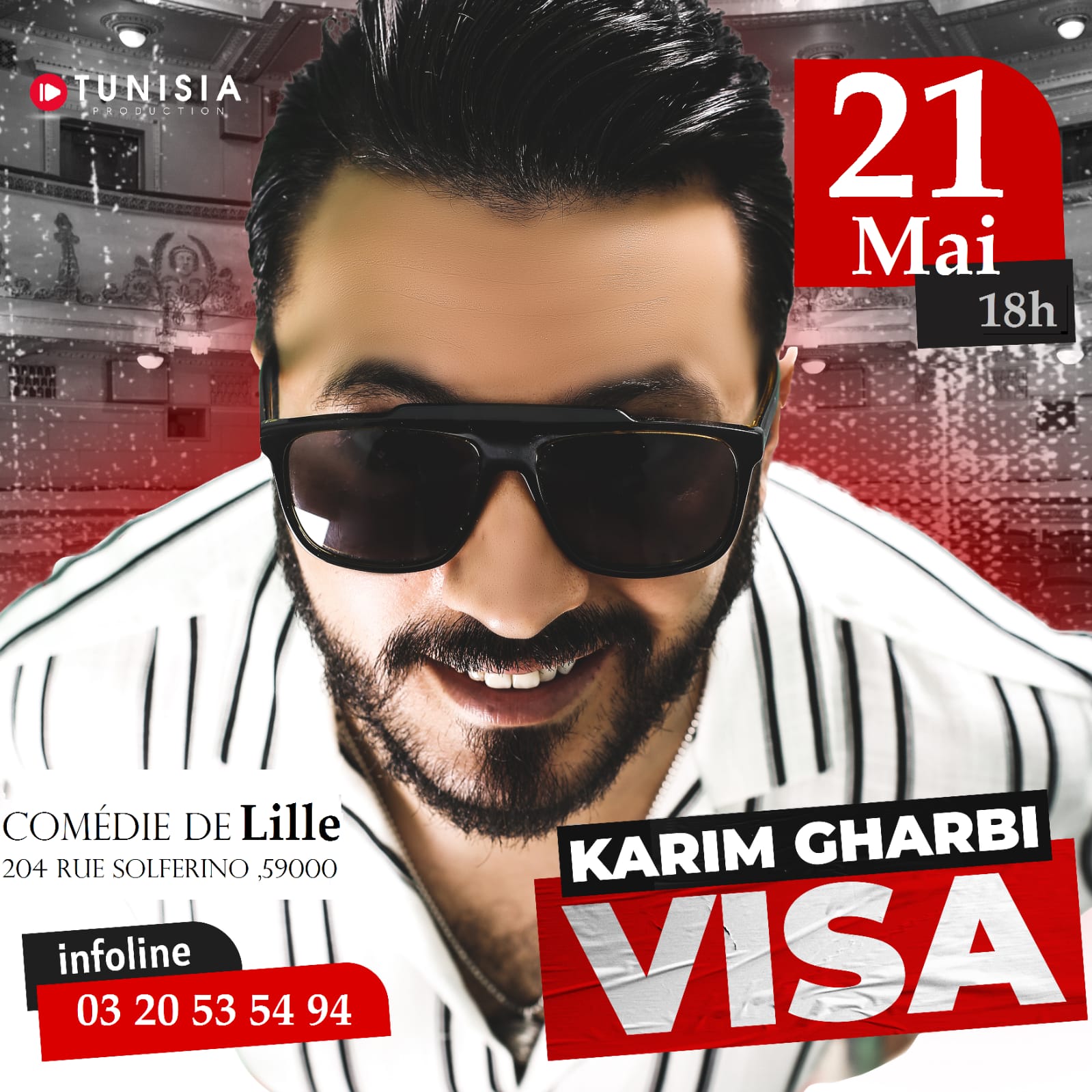 Karim Gharbi dans Visa - Théâtre La Comédie de Lille